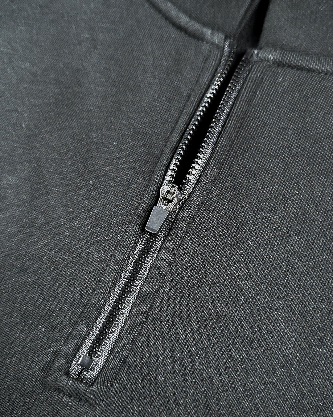 Fear Of God Essentials Front Logo Half Zip Sweat Black - UNIFORM STORE
