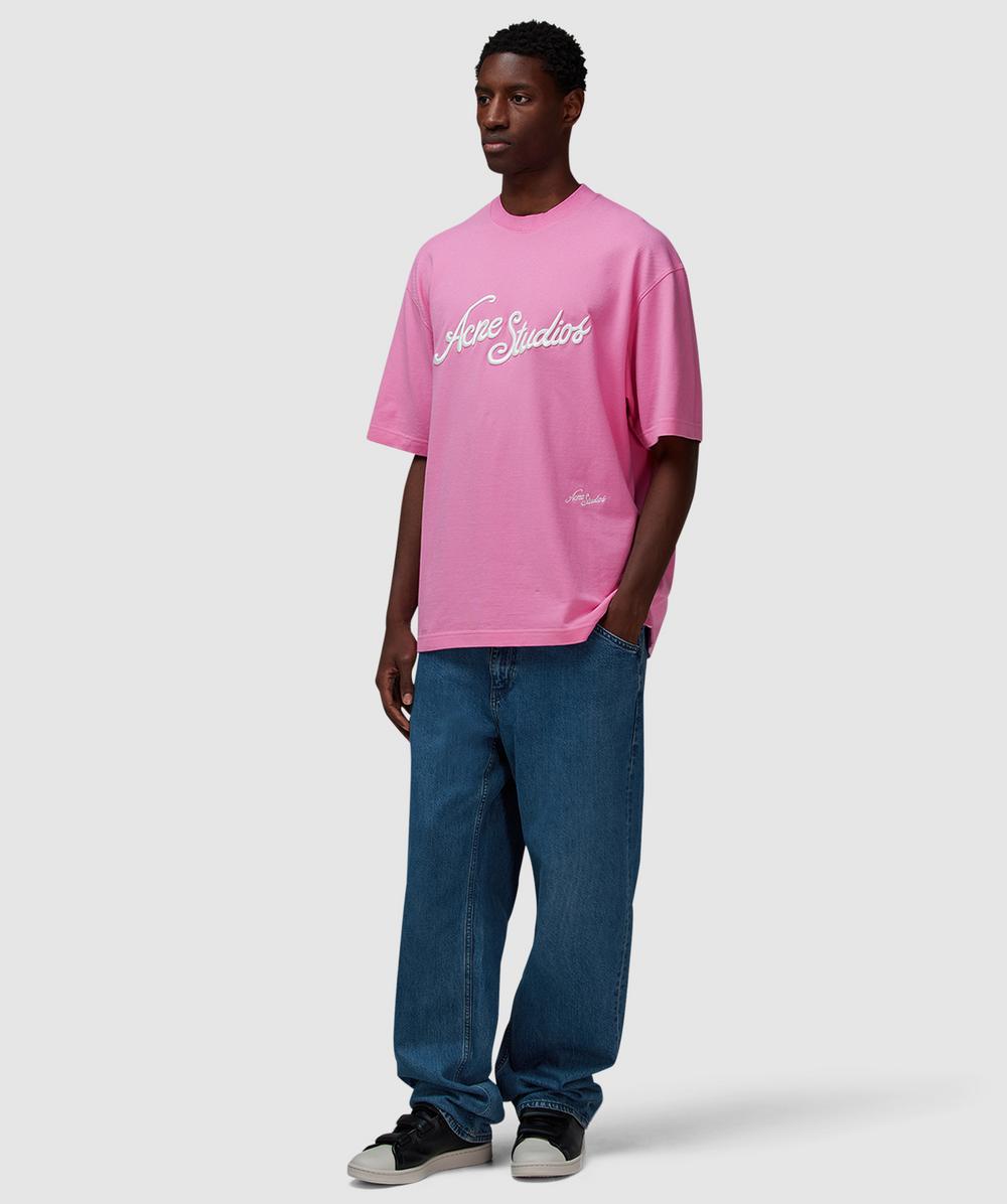 Футболка Acne Studios Exford Tourist Logo T-Shirt Bubble Pink - UNIFORM ...